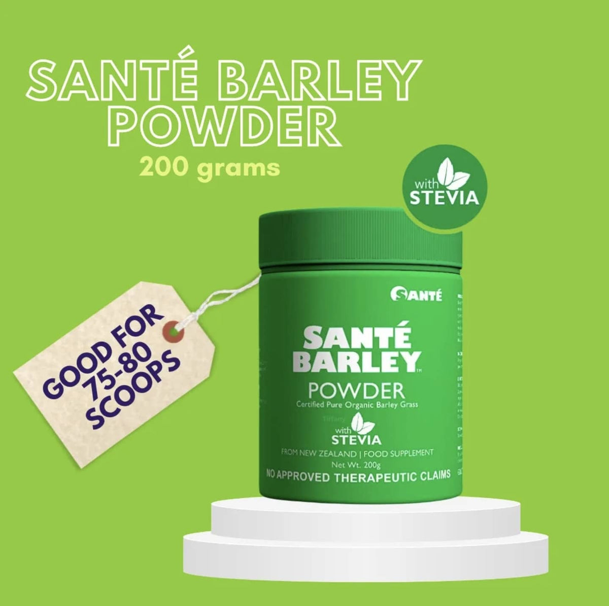 Sante Barley Canister 200grams With Stevia – Santé Pure Barley ...
